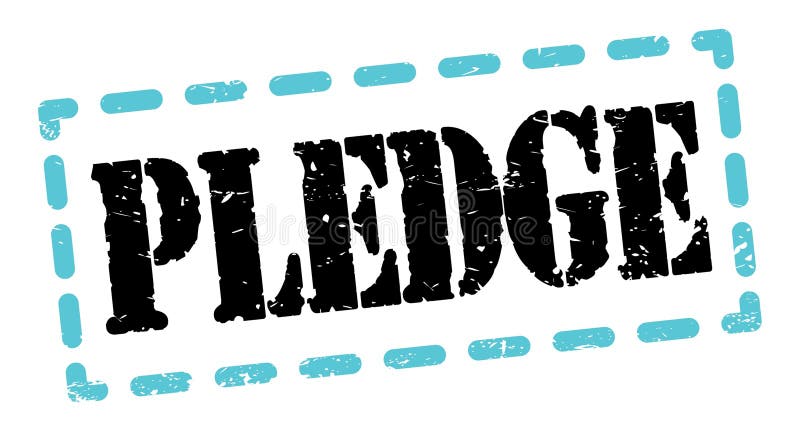 PLEDGE Text Written on Blue-black Stamp Sign Stock Illustration ...