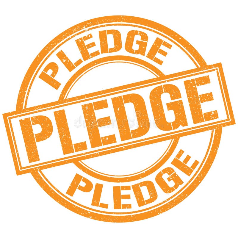 PLEDGE Text Written on Orange Stamp Sign Stock Illustration ...