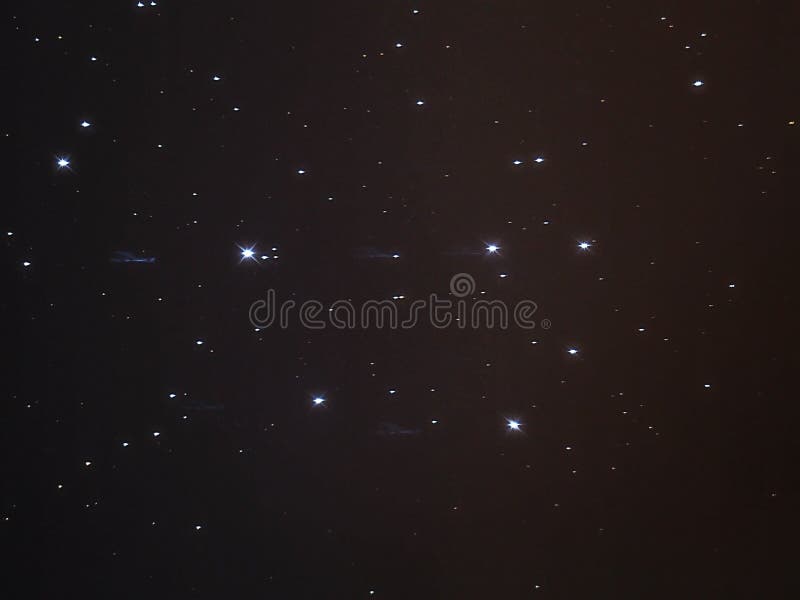 Stars in Night Sky Pleiades Open Cluster (M45) in Taurus Constellation ...