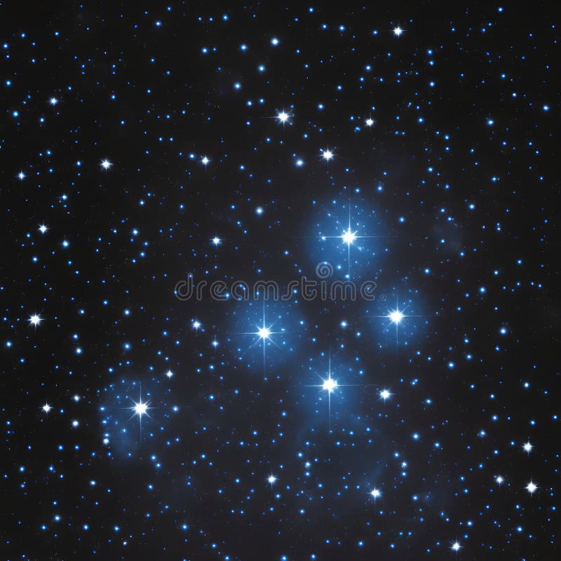 Pleiades, Open Cluster in Constellation Taurus. Generative Artificial ...