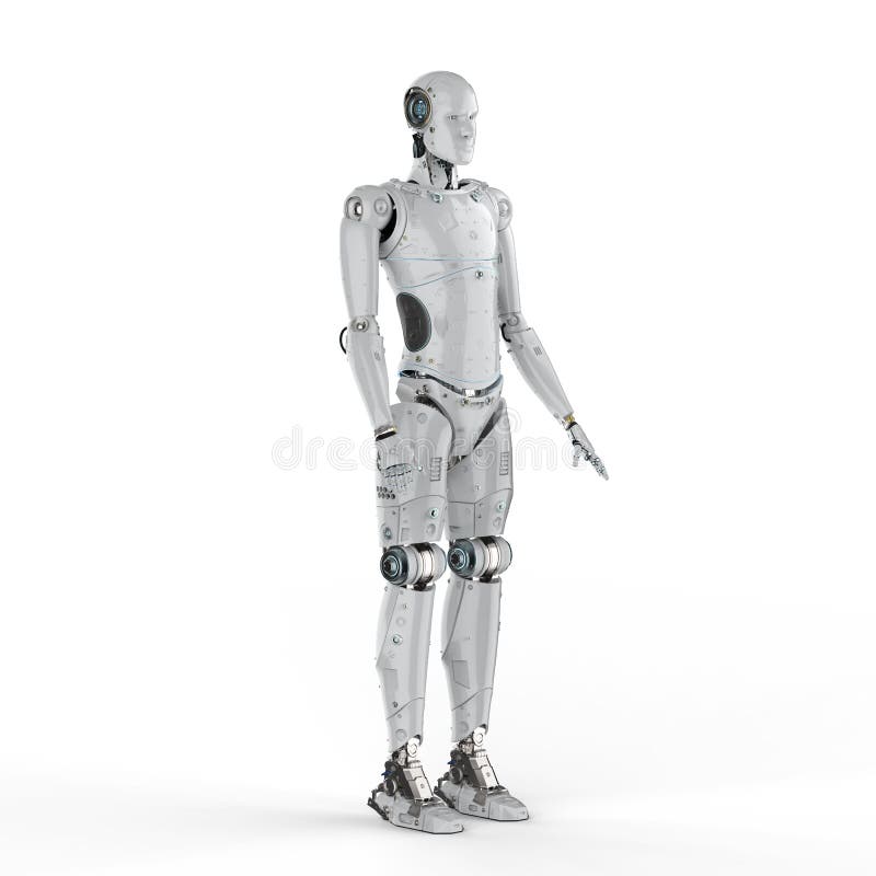 Plein corps de robot illustration stock. Illustration du technologie ...