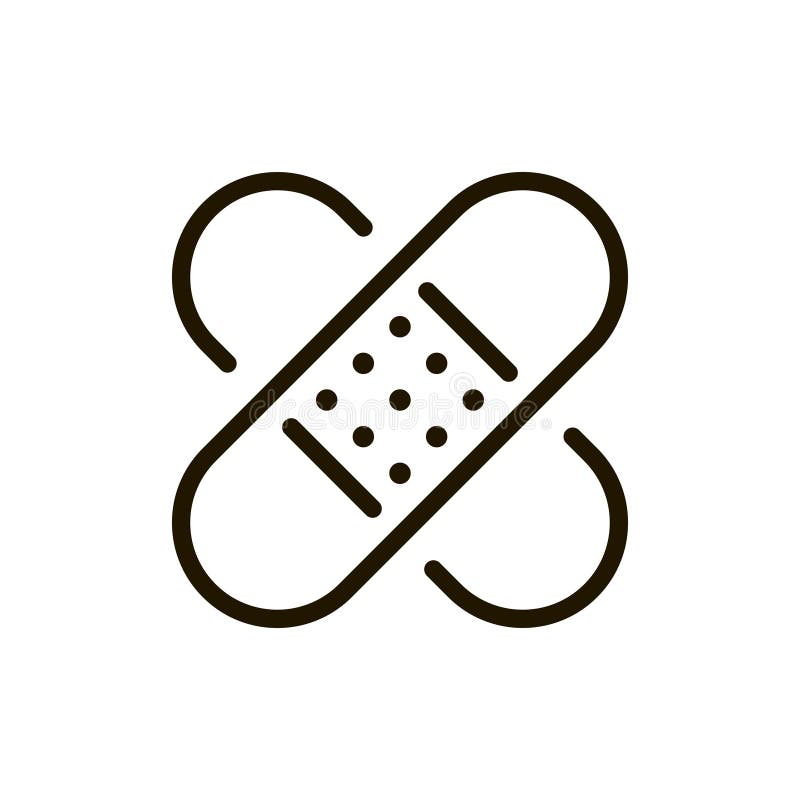 Pleister vlak pictogram vector illustratie. Illustration of band ...