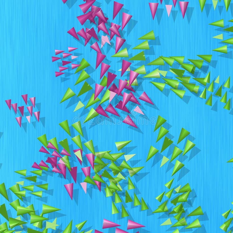 Plenty of Colored Spikes Scattered on Blue Background Stock ...