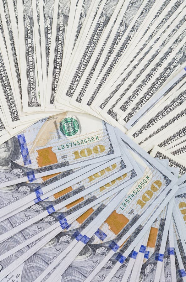 Money And Finances Concept. Plenty Of US Banknotes With Plastic Stock ...