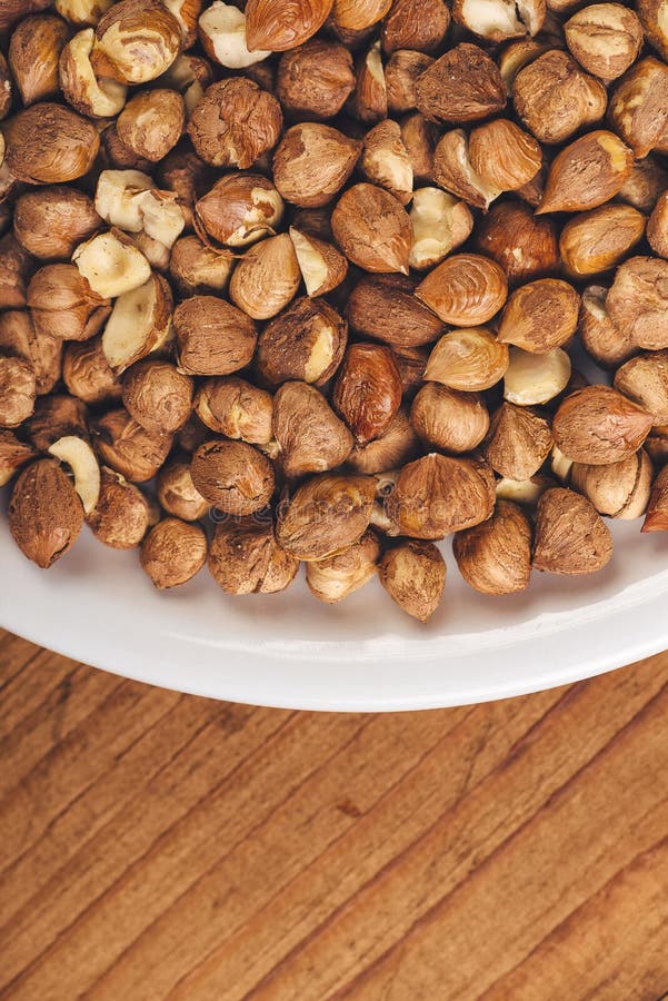 Plenty of Ripe Hazelnuts on Plate Stock Image - Image of vegetarian ...