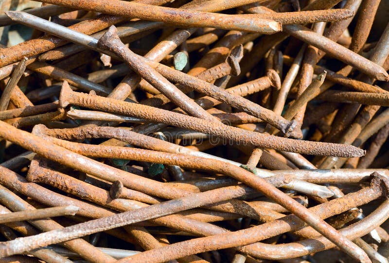 Plenty of rusty nails stock image. Image of tool, nail - 16319537