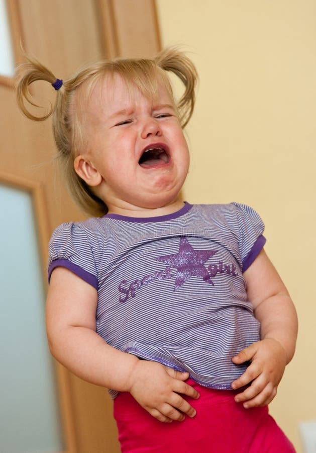 Fille En Pleurs Sur La Personne Triste De Maquillage Image stock ...