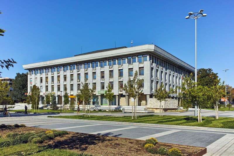 PLEVEN, BULGARIA - 20 SEPTEMBER 2015: Central Square in City of Pleven ...