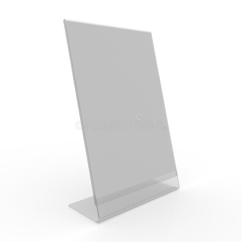 Plexi Display - Cards Holder Mockup Stock Illustration - Illustration ...