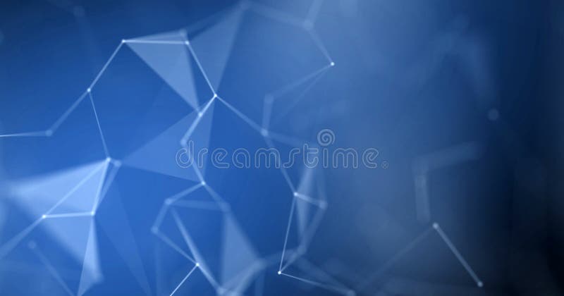 Plexus Abstract Background. Geometric Polygon Plexus Blue Light Effect ...