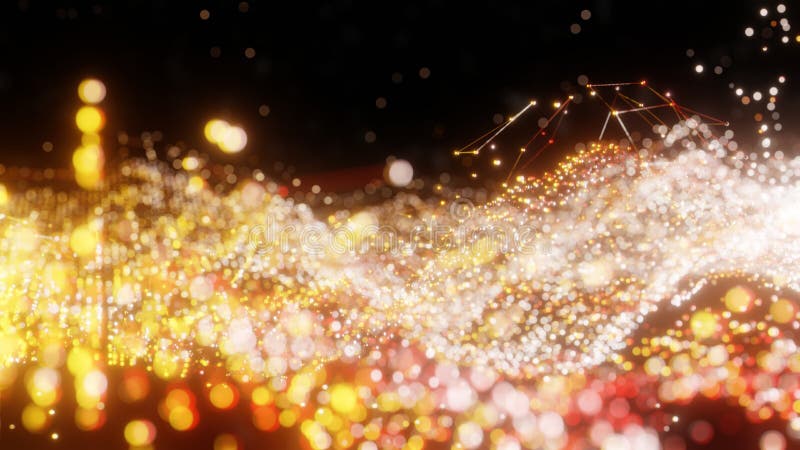 Plexus of Abstract Glow Dots Stock Illustration - Illustration of ...