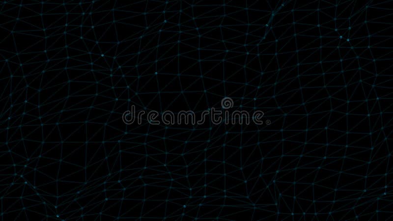 Plexus of Abstract Lines, Triangles and Dots. Loop Animations. Abstract Background of Technology ...