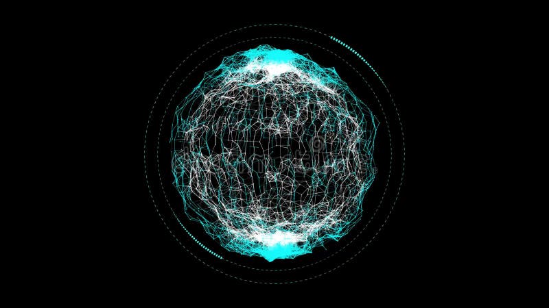 Plexus Ball Animation Motion Templet Stock Footage - Video of ball ...