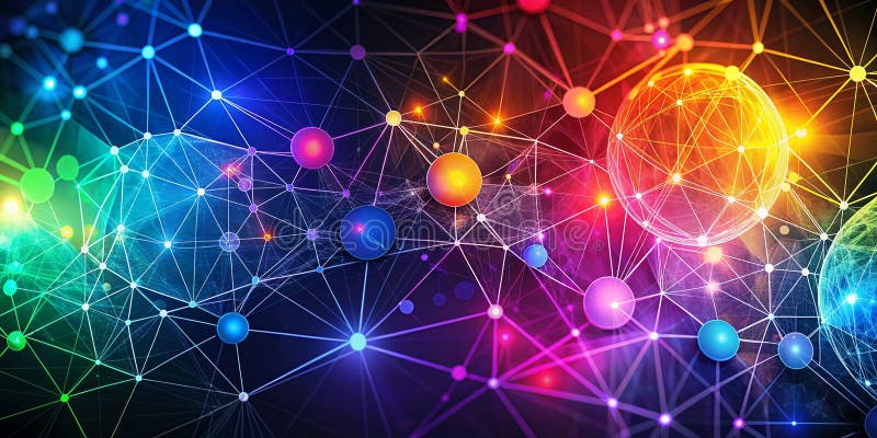 Plexus Circles a Vibrant and Dynamic Abstract Geometric Background ...