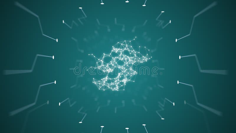 Plexus Effect on Abstract Digital Connection Dots and Lines 3d Photo ...