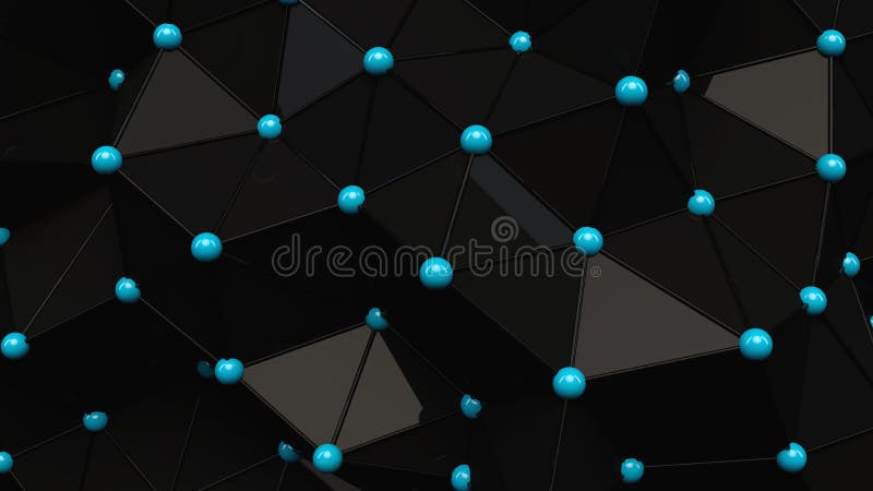Plexus Effect, 3D Rendering, Illustration Stock Illustration ...