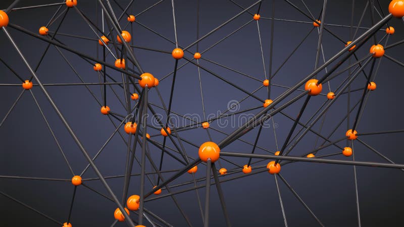 Plexus Effect, 3D Rendering, Illustration Stock Illustration ...