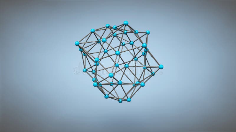Plexus Effect, 3D Rendering, Illustration Stock Illustration ...