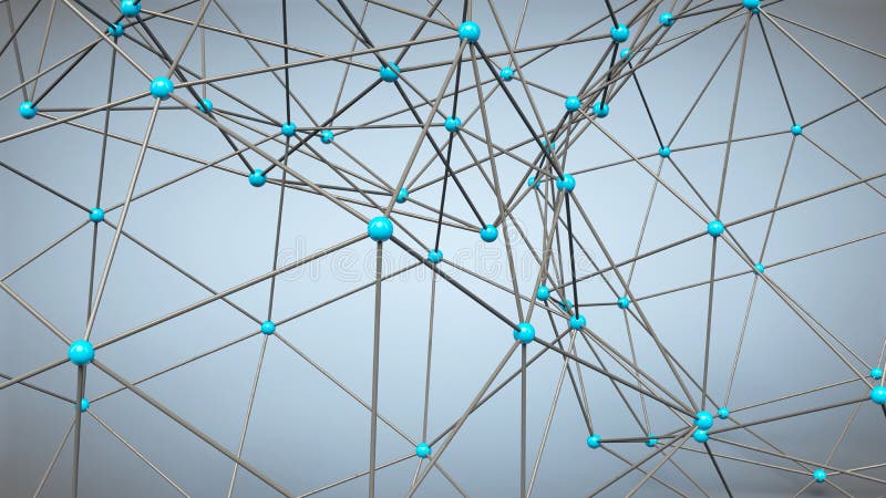 Plexus Effect, 3D Rendering Stock Illustration - Illustration of ...