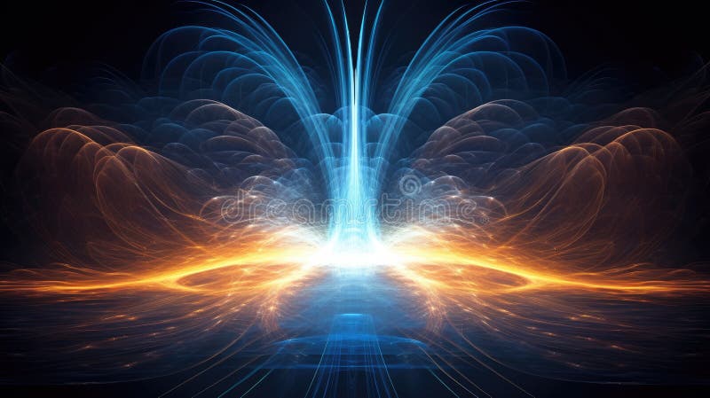 Plexus Effect. the Luminous Dots are Connected by Lines Stock ...