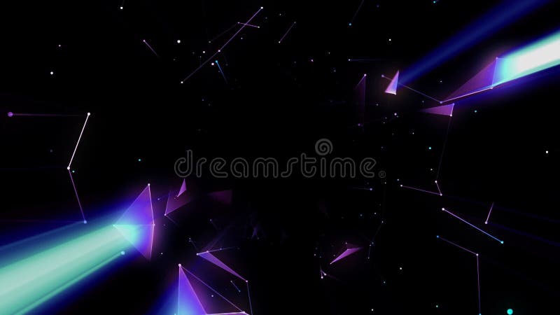 Plexus Futuristic Concept Backdrop. Abstract Digital Blue Light Plexus ...