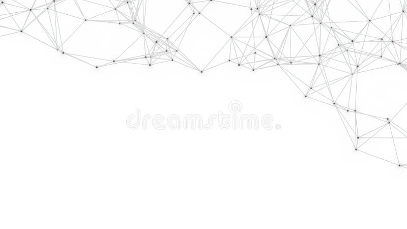 Abstract Geometric White Background. Plexus Mesh Backdrop. Stock ...