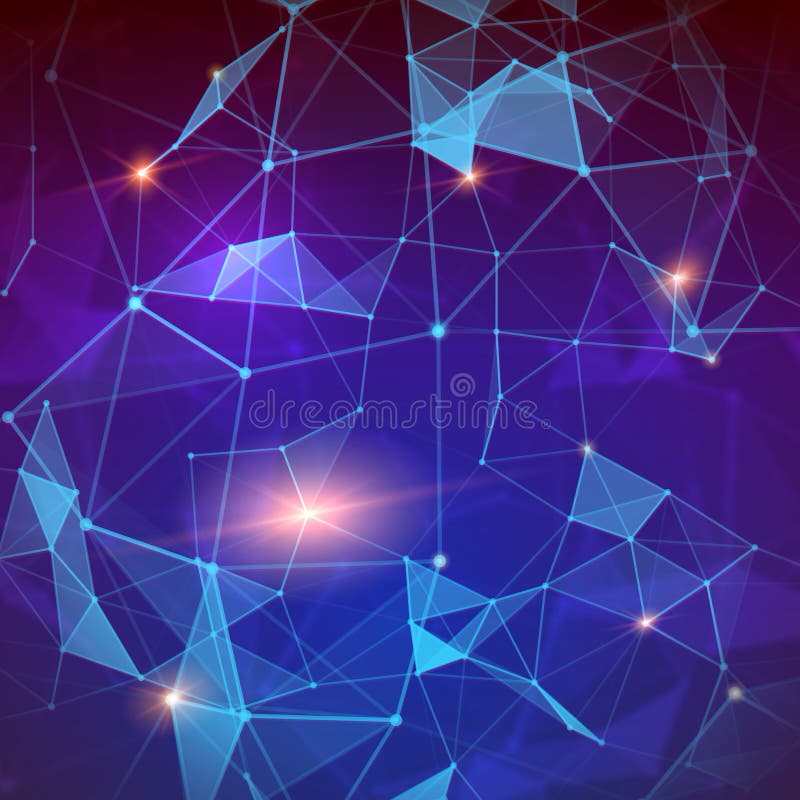 Plexus. Modern Abstract Geometric Background. Information Technology ...