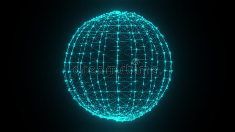 Plexus Planet Sphere of Dots and Lines Stock Video - Video of plexus ...