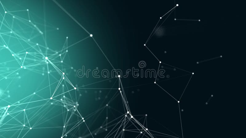 Plexus Structure with Moving, Connected Points and a Cool Blue ...