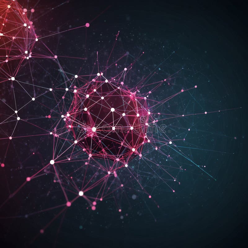 Plexus Style Background for Science and Technology Presentation Stock ...