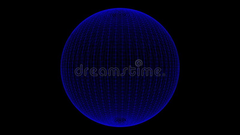 Loop Rotate Sphere Animation Cycle. Yellow Dots on the Alpha ...
