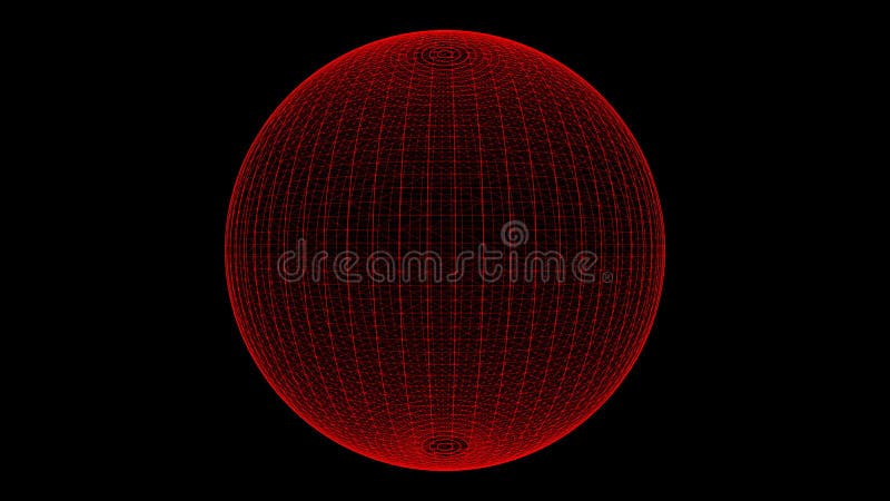 Plexus Style Loop Rotate Sphere Animation Cycle Red Dots And Lines On 7642