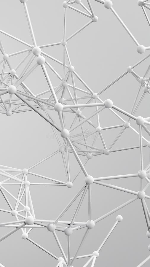 Plexus Wired Structure White Abstract Background Stock Illustration ...