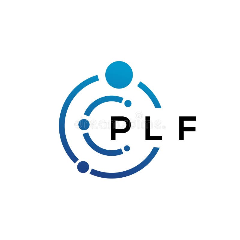 PLF Letter Technology Logo Design on White Background. PLF Creative ...