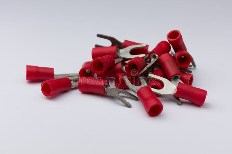 Electrical Terminals on a White Background Stock Photo - Image of ...