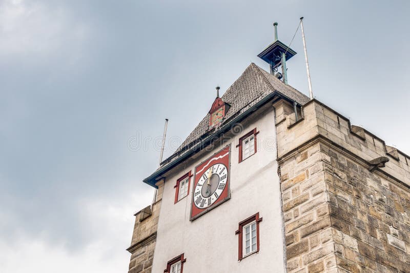 Tower Pliensauturm in the City Esslingen am Neckar Stock Image - Image ...