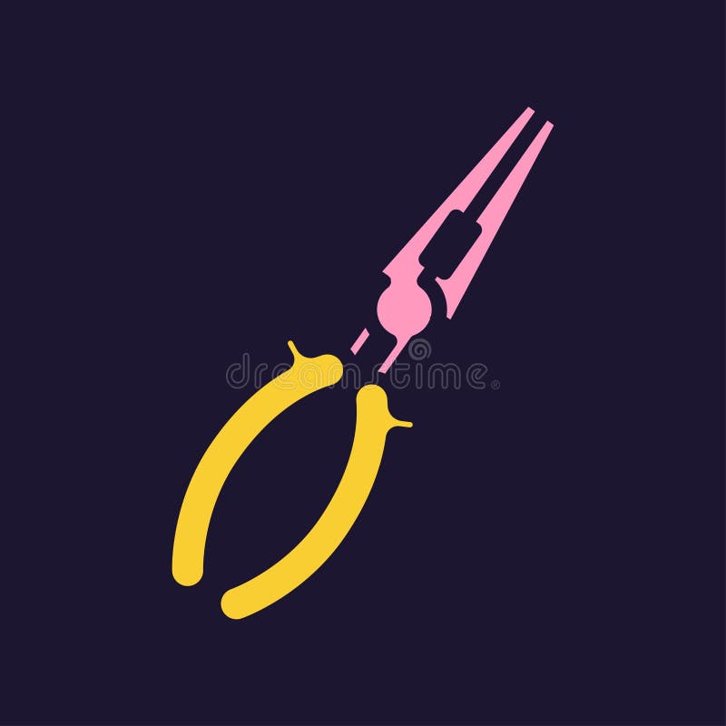 Plier Icon. Construction Tool Stock Vector - Illustration of renovation ...