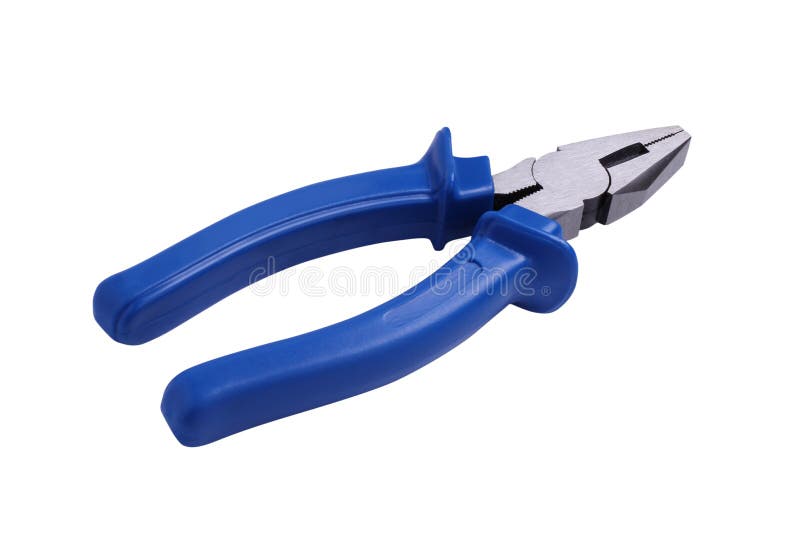 Pliers blue handle stock image. Image of background, plastic - 64945715