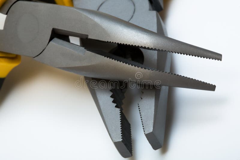 Pliers close-up stock image. Image of device, tool, isolated - 5951925
