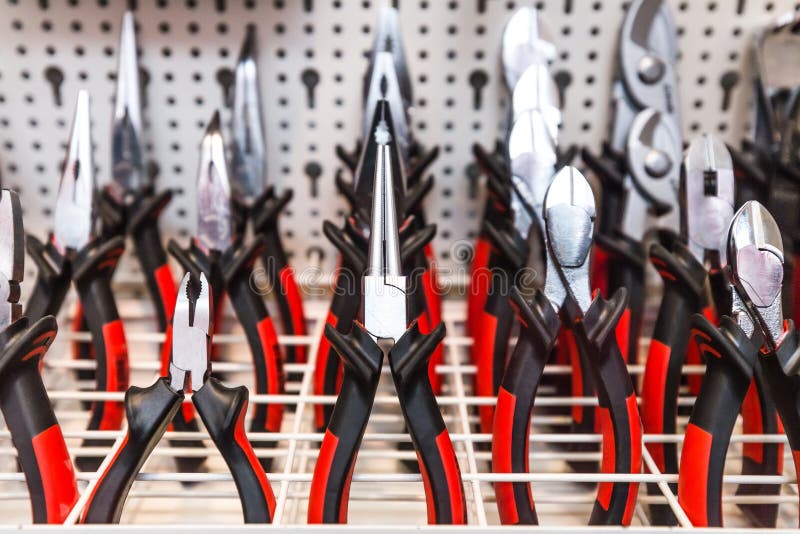 Pliers Close-up. Professional Electric Tools Stock Image - Image of ...