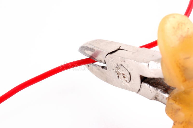 Cut the Blue Wire or Red Wire? Stock Image - Image of risk, pliers ...