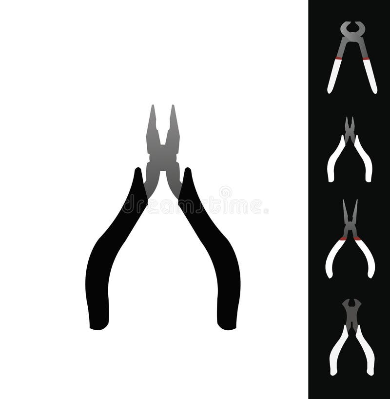 Pliers icon set stock vector. Illustration of instrument - 295605027