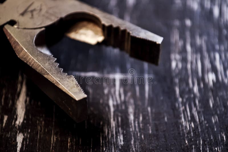 Pliers for Repair Work Lying on the Table. Repair Tools in the H Stock ...