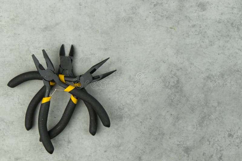 Pliers set stock image. Image of repair, table, object - 271842725