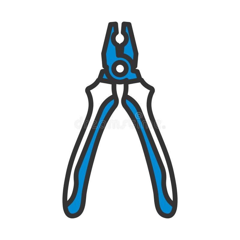 Pliers Tool, Equipment Icon Set, Vector Illustration in 6 Colors ...