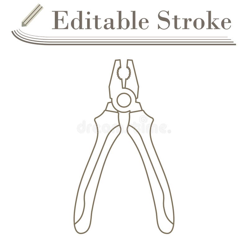 Pliers Tool, Equipment Icon Set, Vector Illustration in 6 Colors ...