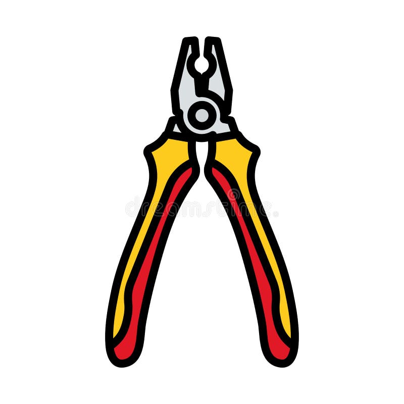 Pliers Tool, Equipment Icon Set, Vector Illustration in 6 Colors ...