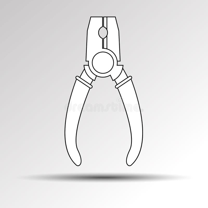 Pliers Tool Object Vector Equipment Grip Repair Icon Steel Handle Work ...