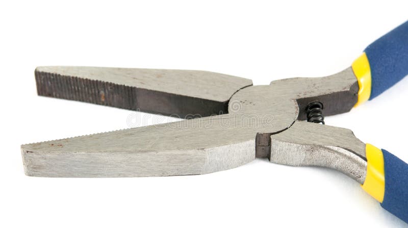 Pliers Tool White Background Stock Image - Image of construction ...