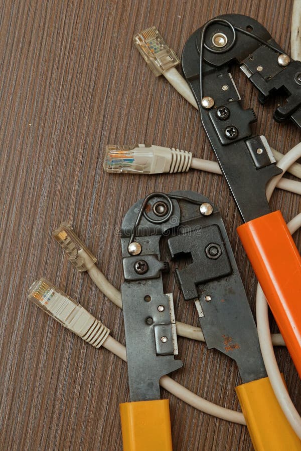 Pliers tools with cables stock image. Image of crimping - 235466109